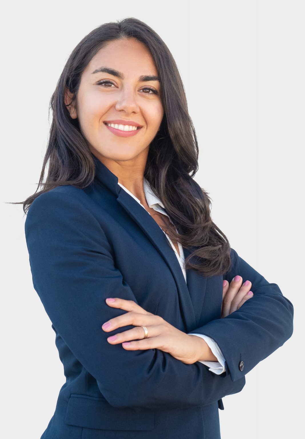 Smiling confident businesswoman posing with arms folded - Professional One