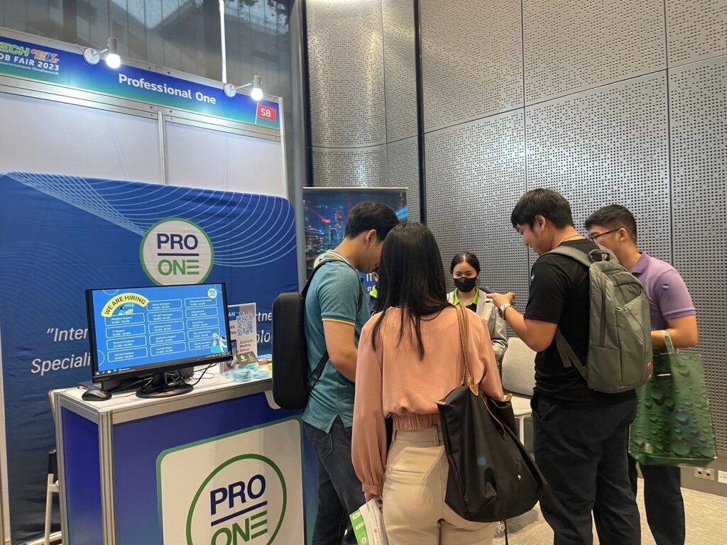 ProOne Group กับงาน Job Fair ที่ใหญ่ที่สุดแห่งปี Tech ConNEXT Job Fair 2023 – Professional One